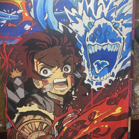 Art | Tanjiro Demon Slayer Painting | Poshmark